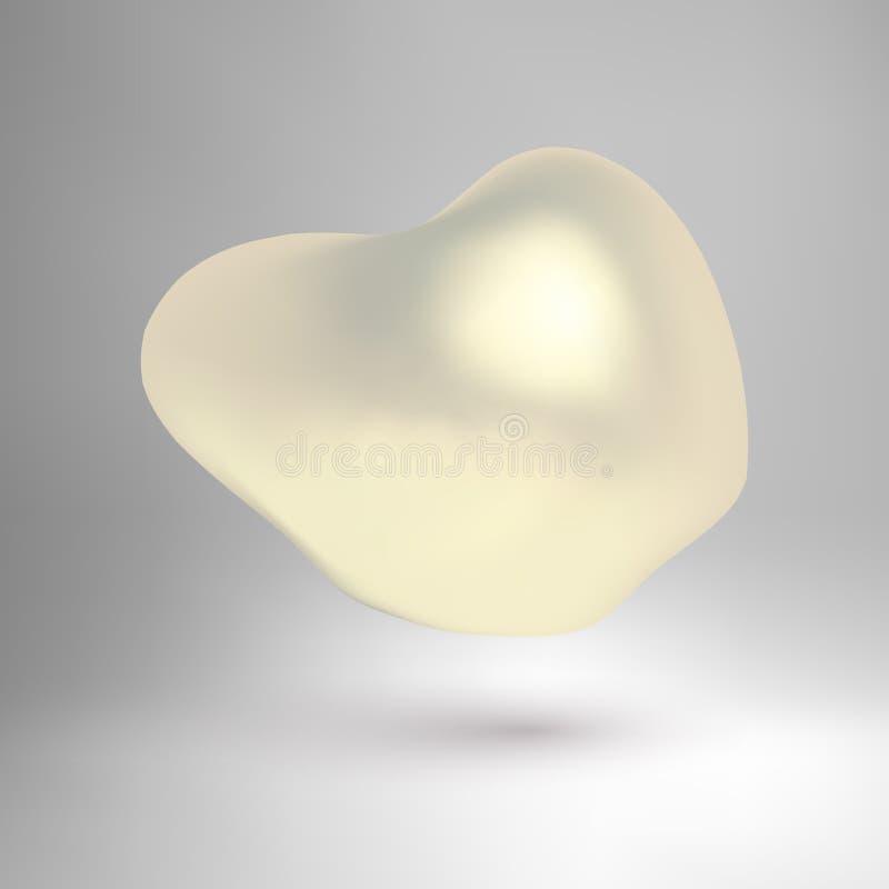 Metallic Fluid Shape. 3d Liquid Bubble. Stock Vector - Illustration of ...
