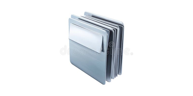 Metallic Folder Icon for Digital File Management and Organization ...