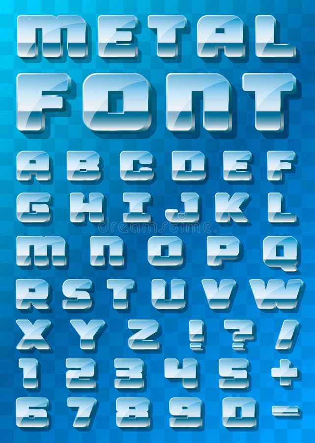 Metallic Red Font. English Alphabet and Numbers Sign Stock Vector ...