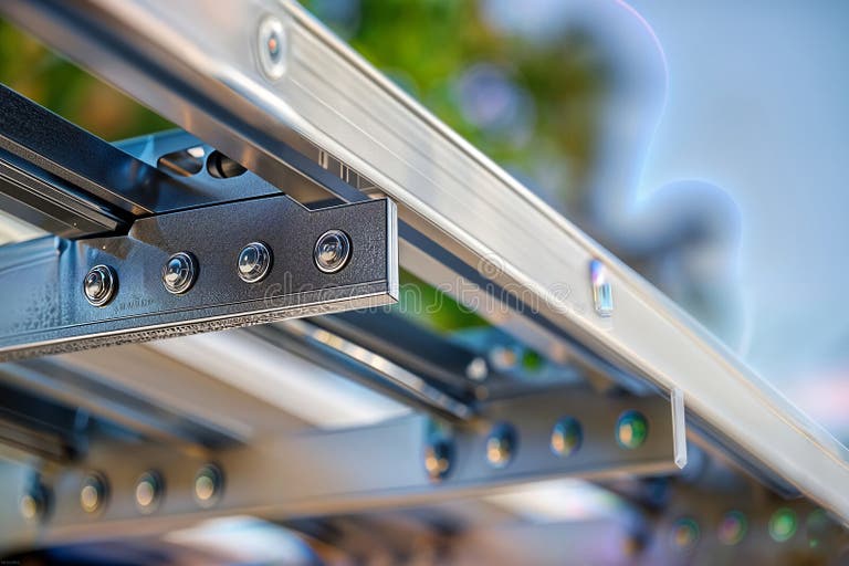 Close-Up of Metallic Framework with Rivets and Bolts, Generative Ai ...