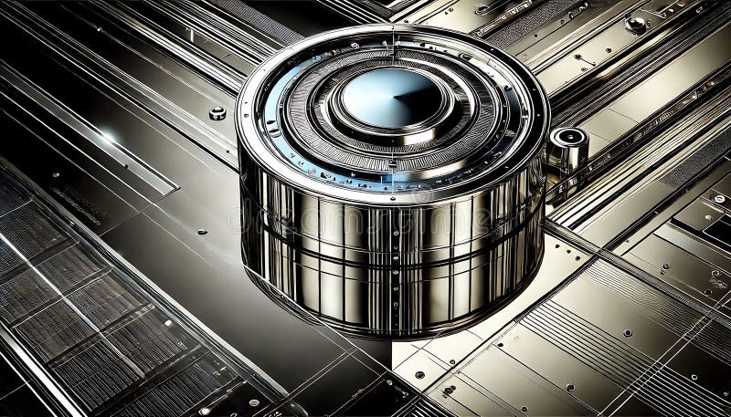 Metallic Futuristic Background with Chrome Textures, Reflective ...