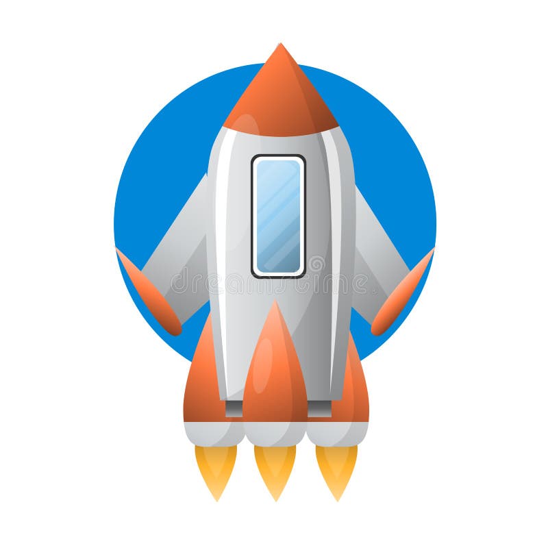 Spaceship in circle flying stock vector. Illustration of technology ...