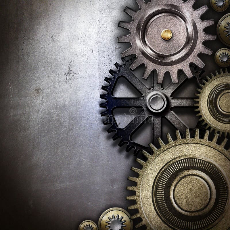 Metallic Gears Background Stock Illustrations – 7,817 Metallic Gears ...