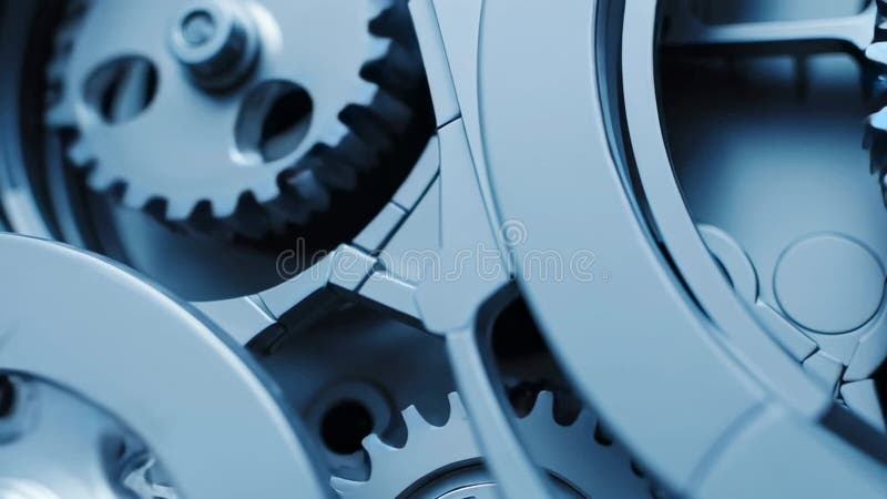 Complex Gear Mechanism Rotating in Slow Motion Stock Footage - Video of ...