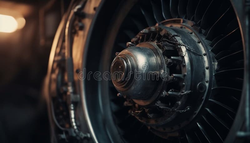 Metallic Gearshift Turning Inside Old Fashioned Car Engine, Industry ...