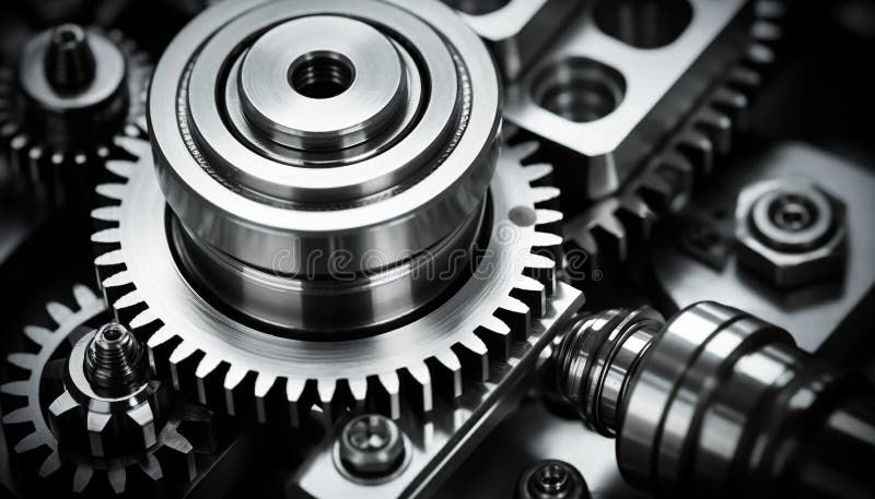 Metallic Gearshift Turning, Interlocked with Machinery, Manufacturing ...