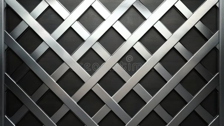 Metallic Geometric Pattern with Interlocking Squares and Diagonal Lines ...