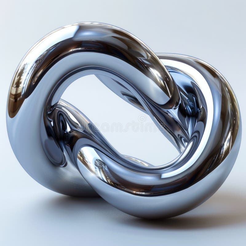 Metallic Geometric Shape with a Sleek and Modern Design Stock Image ...