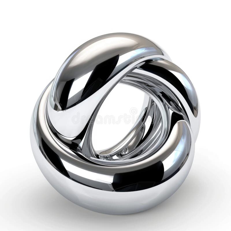 Metallic Geometric Shape with a Sleek and Modern Design Stock Photo ...