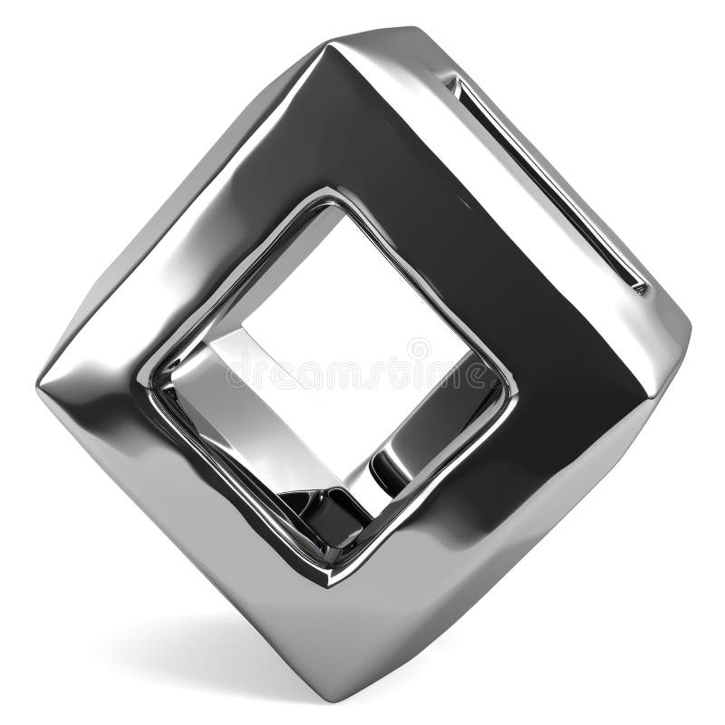 Metallic Geometric Shape with a Sleek and Modern Design Stock Photo ...