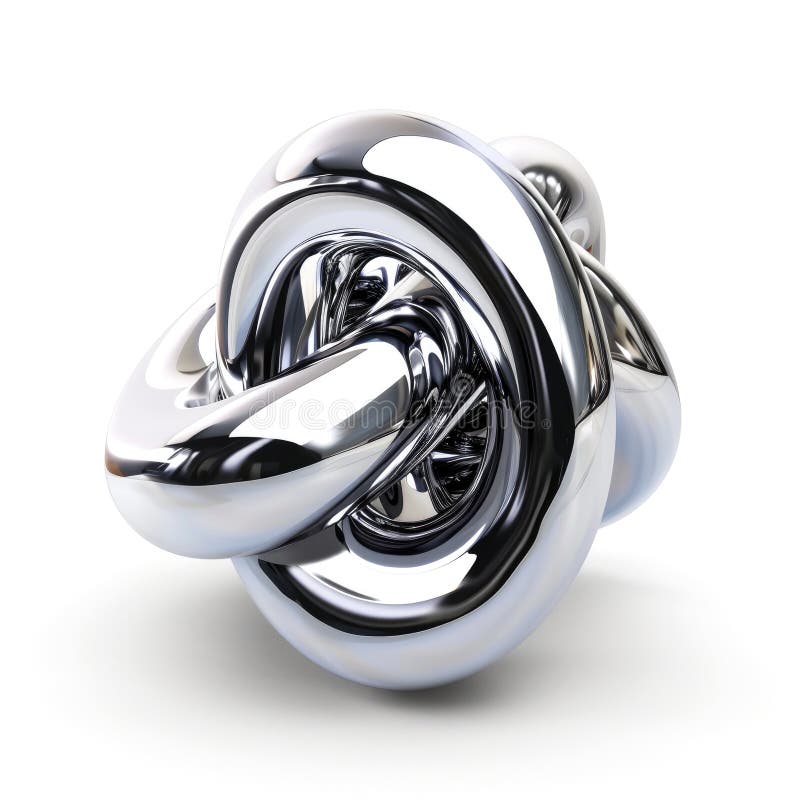 Metallic Geometric Shape with a Sleek and Modern Design Stock Image ...