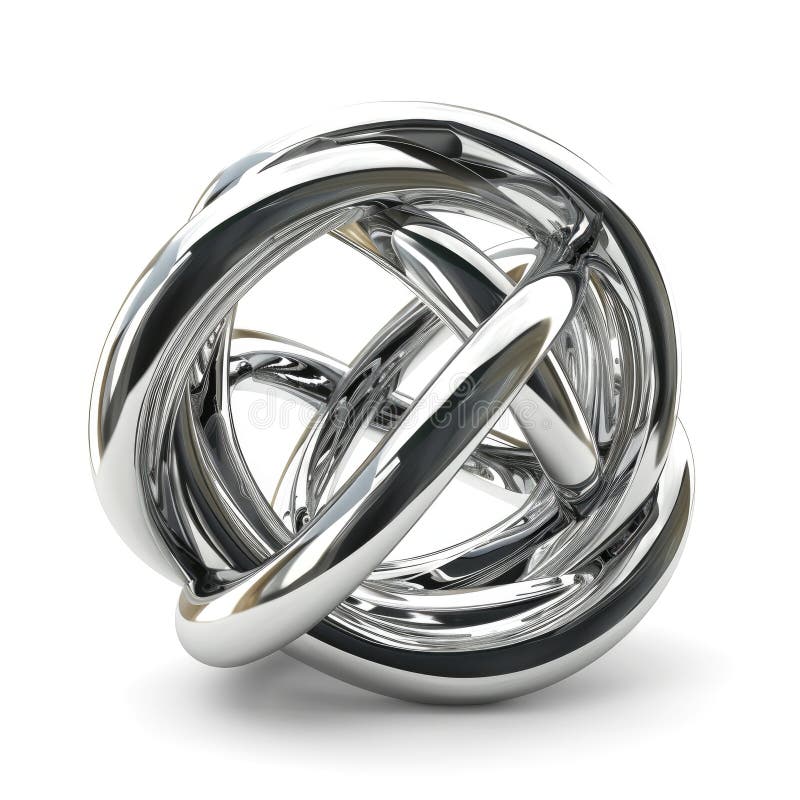 Metallic Geometric Shape with a Sleek and Modern Design Stock Image ...