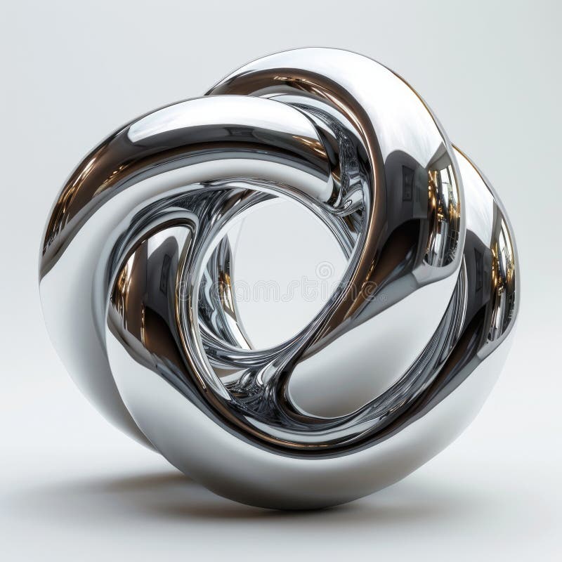 Metallic Geometric Shape with a Sleek and Modern Design Stock Image ...