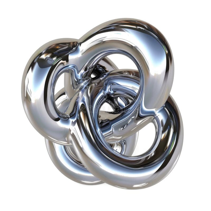 Metallic Geometric Shape with a Sleek and Modern Design Stock Image ...