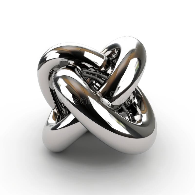 Metallic Geometric Shape with a Sleek and Modern Design Stock Photo ...