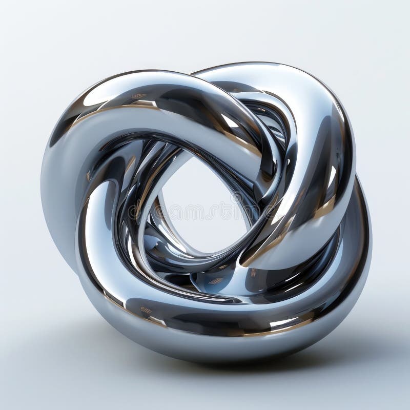 Metallic Geometric Shape with a Sleek and Modern Design Stock Photo ...