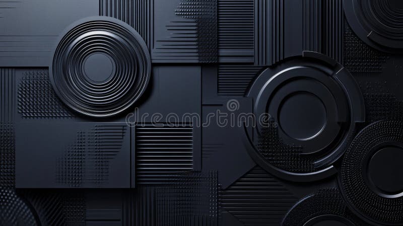Metallic Geometric Textures on a Dark Background, Evoking a Futuristic ...