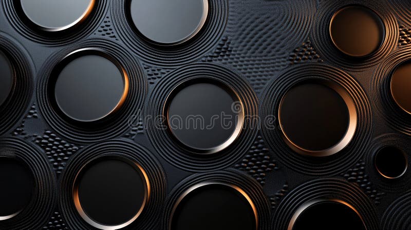 Metallic Geometric Textures Featuring Embossed Circular Patterns and ...