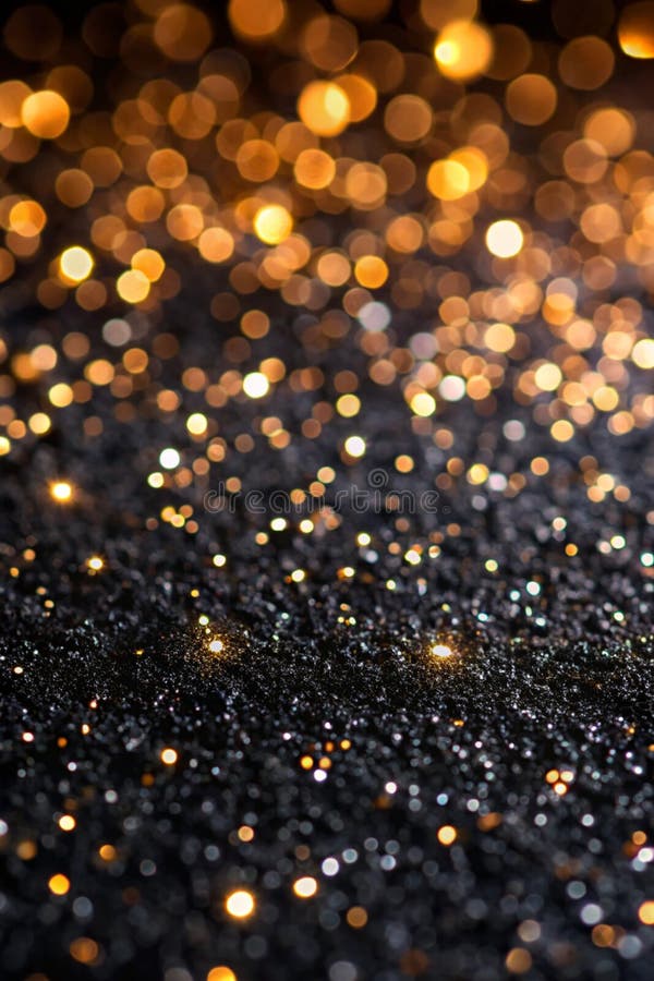 Metallic Glitter Black Texture Close-up Background Stock Illustration ...