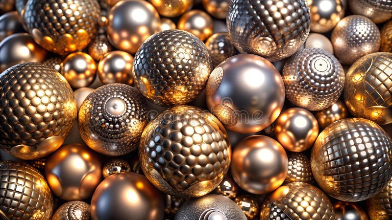 Metallic Glow Spheres: a Shimmering and Glamorous Pattern Generative AI ...