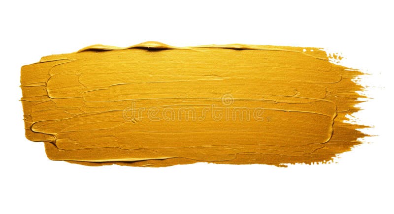 Metallic Gold Acrylic Paint Smear on a White Background Stock Photo ...