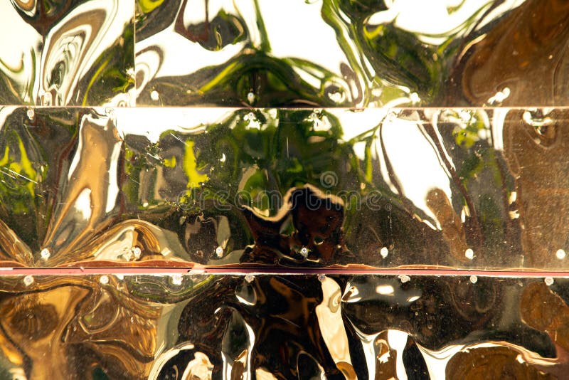 Metallic Gold Color, Shiny Reflective Textured Background. Stock Photo ...