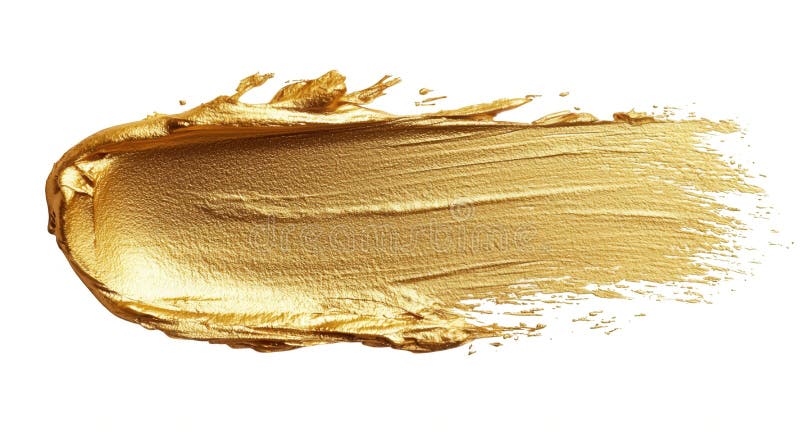 Metallic Gold Elegance Brushstroke Sweeping Across Transparent Surface ...