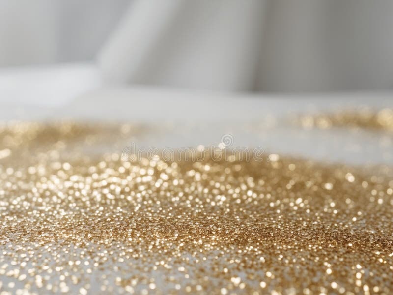 Metallic Gold Glitter Textured Background Close Up Stock Image - Image ...