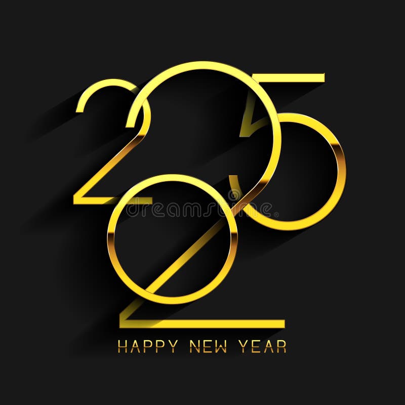 Metallic Gold Happy New Year Background Design Stock Vector ...