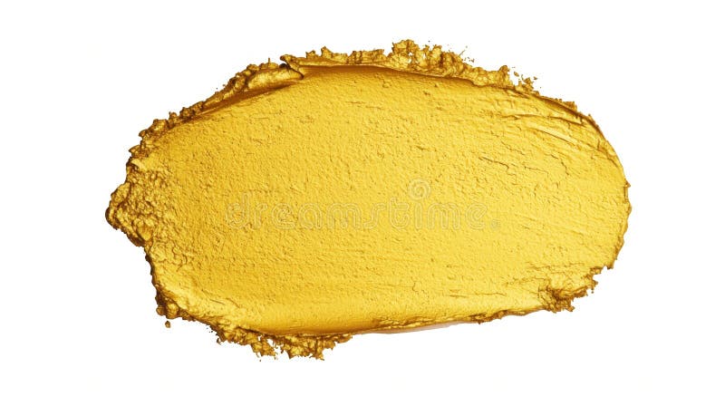 Metallic Gold Paint Brushstroke Sweeping Across Transparent Surface ...