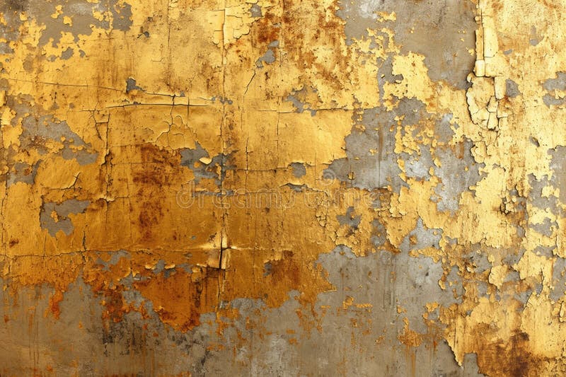 Metallic Gold Texture, Old Wall Background Stock Illustration ...