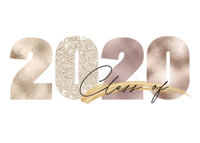 Metallic Gold Class of 2020 Graduation Stock Illustration ...