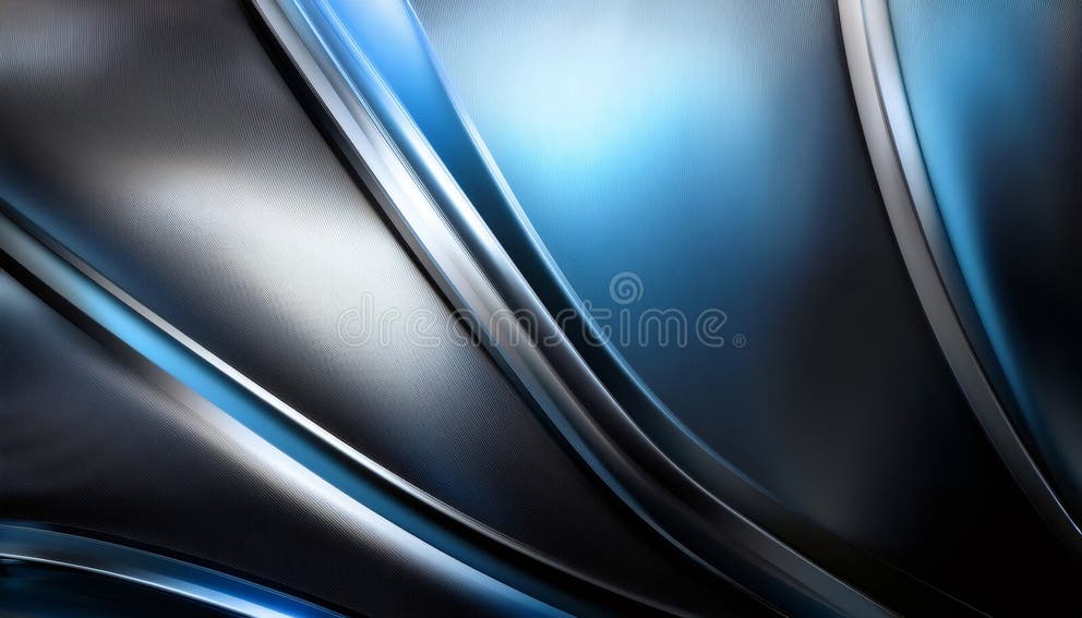 Metallic Gradient Background Flowing between Silver, Blue, and Black ...