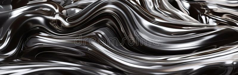 MOLTEN SILVER Swirly Colored Abstract Background with Silky Fluid ...