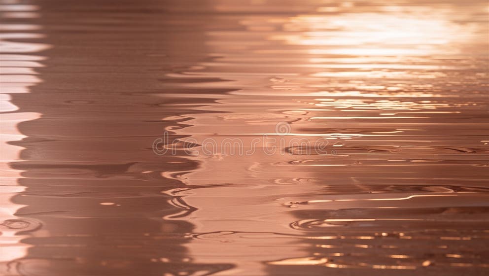 Metallic Gradient in Pale Copper Tones with Brushed Horizontal Lighting Reflection Stock ...