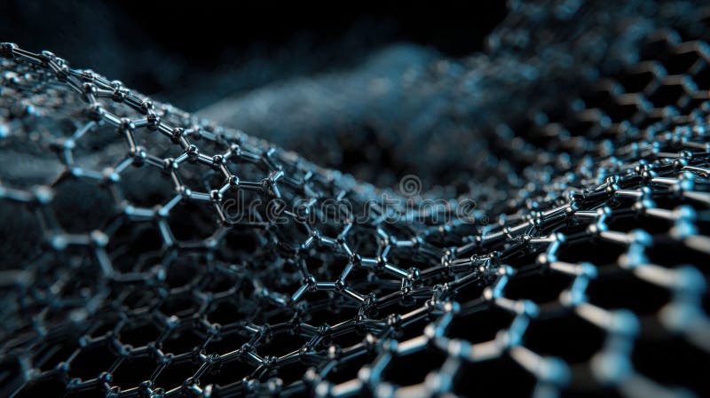 Metallic Graphene Atomic Structure Stock Illustration - Illustration of ...
