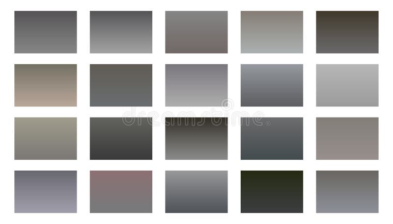 Metallic Gray Gradients Combination Swatches Stock Vector ...