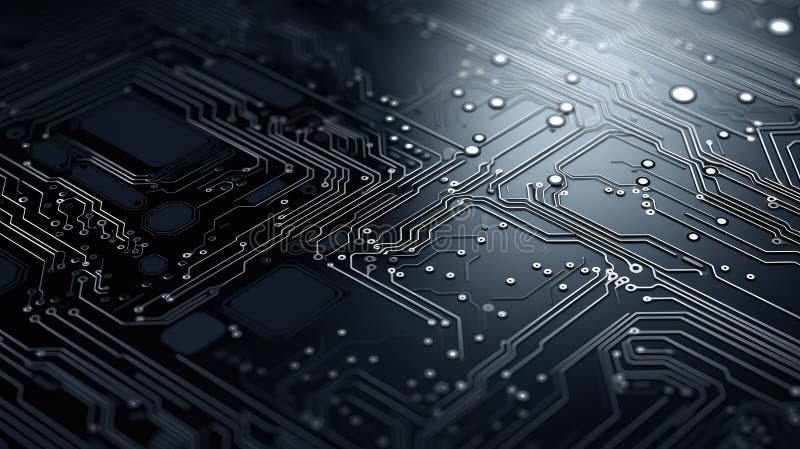 Metallic Grey Technology Background Stock Illustration - Illustration ...