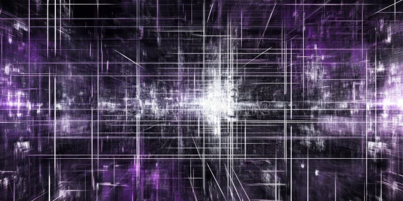 A Metallic Grid Pattern in Deep Purple, Silver, and Black, with ...