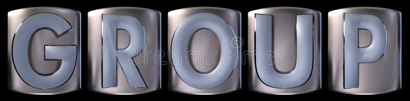 Metallic group word stock illustration. Illustration of background ...