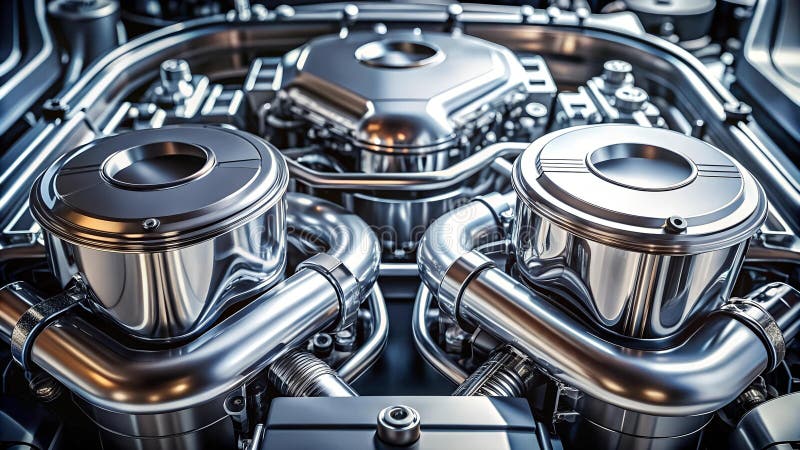 Metallic Guardians: the Engine S Quiet Protectors Generative AI Stock ...