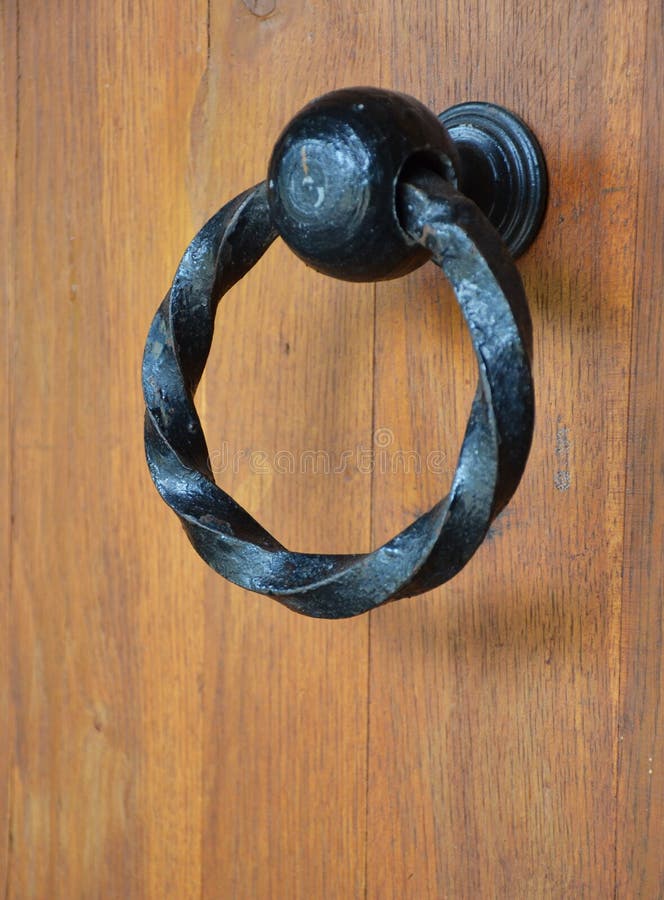 Metallic Handle of an Old Door Stock Photo - Image of front, antique ...