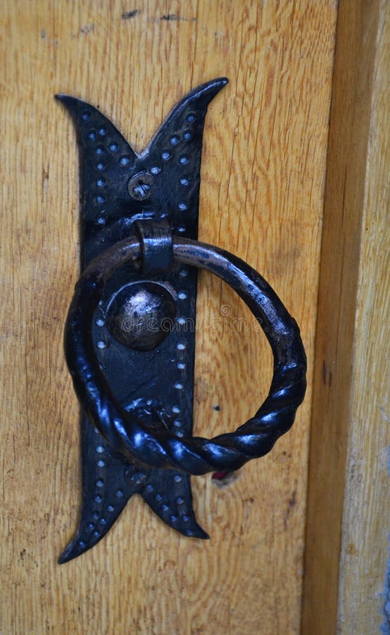 Metallic Handle of an Old Door Stock Image - Image of house, gate ...