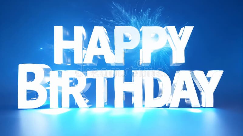 Metallic Happy Birthday Text with Sparkling Fireworks Animation Stock ... Metallic Happy Birthday Text with Sparkling Fireworks Animation Stock ...