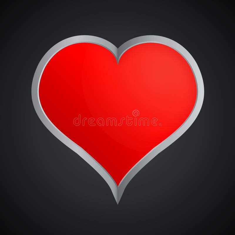 Metallic Heart Image stock vector. Illustration of 14th - 17829613