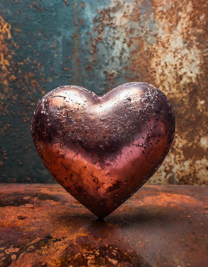 Metallic heart symbol stock illustration. Illustration of resilience ...