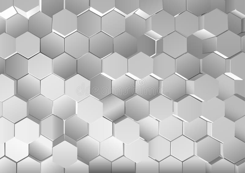 Shiny Hexagon Pattern Dark Metallic Silver Background Stock Illustration - Illustration of ...