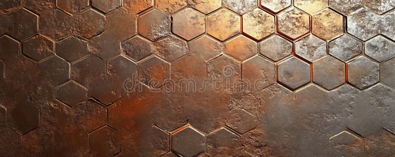 Metallic Hexagonal Mesh Texture on Rustic Wall for Modern Design ...