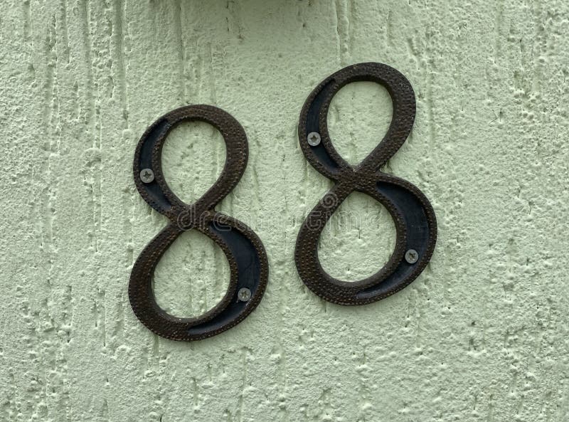 The 88 house number stock image. Image of decoration - 275830159