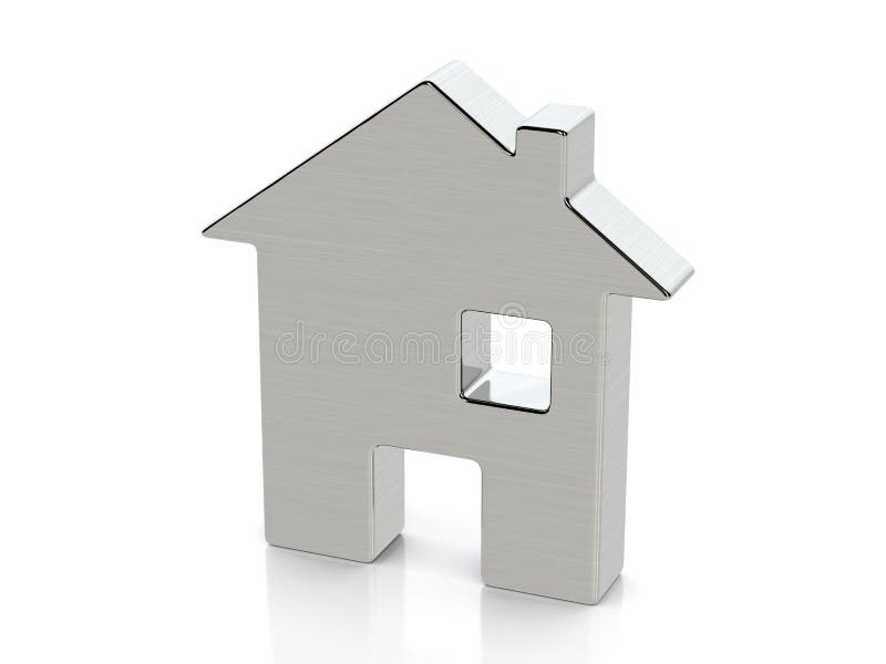 Grey house symbol stock vector. Illustration of architecture - 7736284